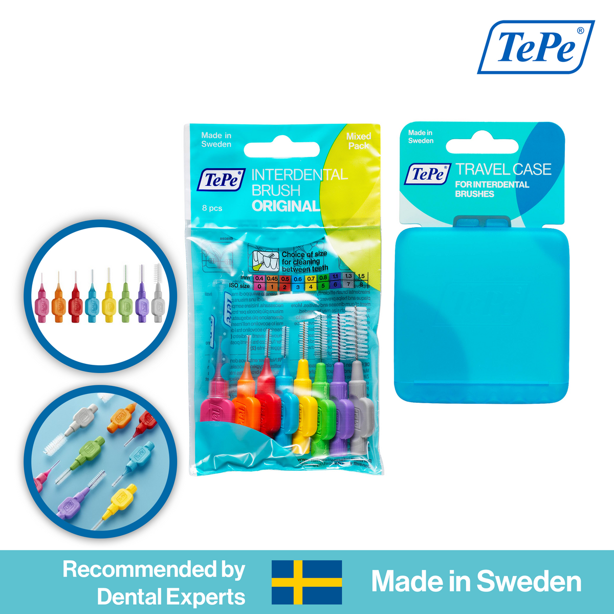 TePe Original Interdental Brushes Mixed Pack + Case – TePe Philippines